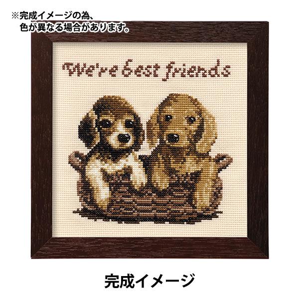 オリムパス クロスステッチししゅうキットです！　　難易度：初級　出来上がりサイズ：額外径/縦24×横24cm　額内径/縦20×横20cm　　キット内容：オリムパス25番ししゅう糸（綿100％）、オリムパスNo.5500布［ジャバクロス細目］...