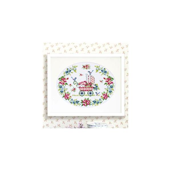 オノエ・メグミの花のある愛らしい世界をお楽しみください。◆出来上がり寸法：額外径/縦25.9cm×32cm、額内径/縦23.4cm×29.5cm、マット紙内径/約19cmx25cm◆難易度：クロスステッチ中級◆キット内容：25番ししゅう糸（...