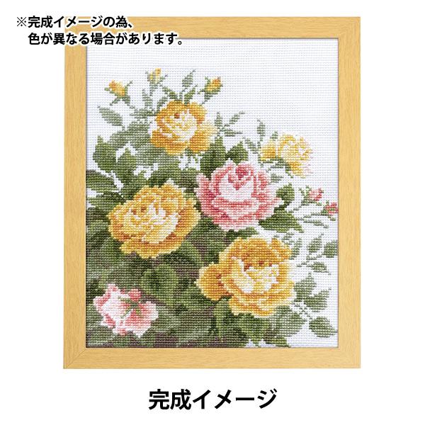 美しく咲く花たちを、クロスステッチで表情豊かに表現しました。◆難易度：中級〜上級◆デザイン：オノエ・メグミ◆出来上がり寸法：額外径:約４１.８cm×３５.１cm　額内径:約３６.４cm×２９.７cm◆キット内容：２５番ししゅう糸（綿１００％...