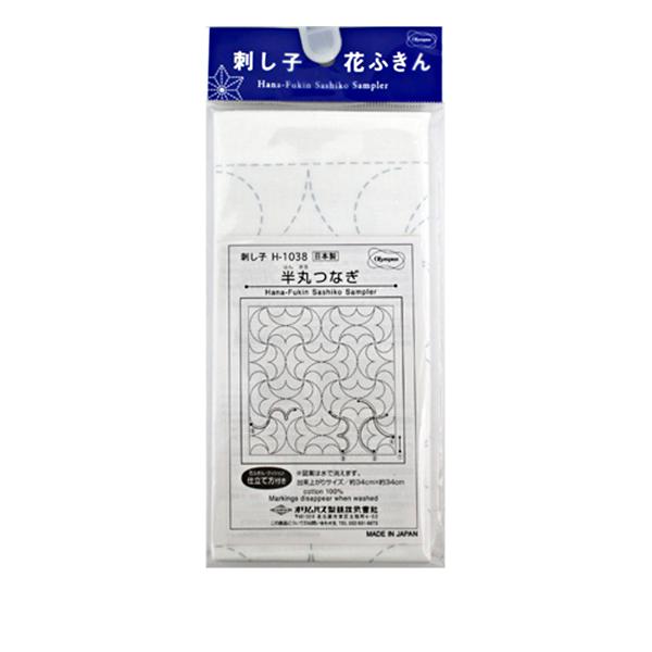 刺し子の伝統手芸を簡単本格的に楽しめます。刺しやすい晒木綿。図案プリント済みです。◆パック内容：晒木綿、説明書◆出来上がりサイズ：約縦34cm×横34cm◆レベル：初心者向け◆1枚◆綿100％ 仕立て済みではありません。 図案は水で消えます...