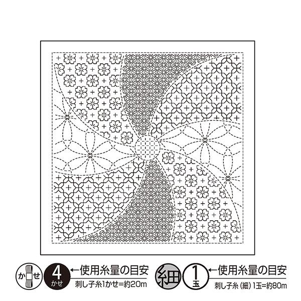 お好きな柄と糸を組み合わせたい方に最適な布パックです。別売りの糸をお好みで選んでオリジナルの花ふきんをお作りいただけます。【合わせ模様】1枚でいくつもの柄が楽しめます!※図案は水で消えます。仕立て済みではありません。※糸はパックに含まれませ...