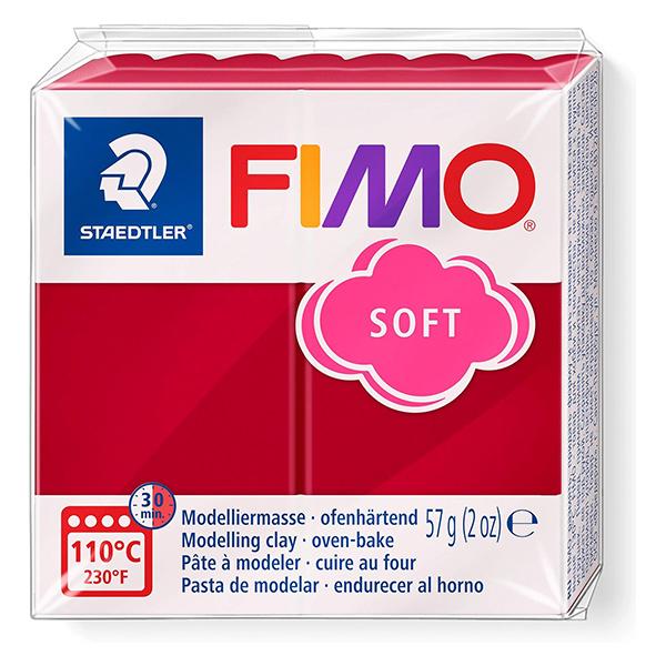 樹脂粘土 『FIMO SOFT (フィモソフト) 56g 8020-26 キルシュ』 STAEDTLER Noris Club ステッドラー ノリスクラブフィモは、ご家庭のオーブンで簡単に作品が作れる、樹脂粘土です。温度設定したオーブン（1...