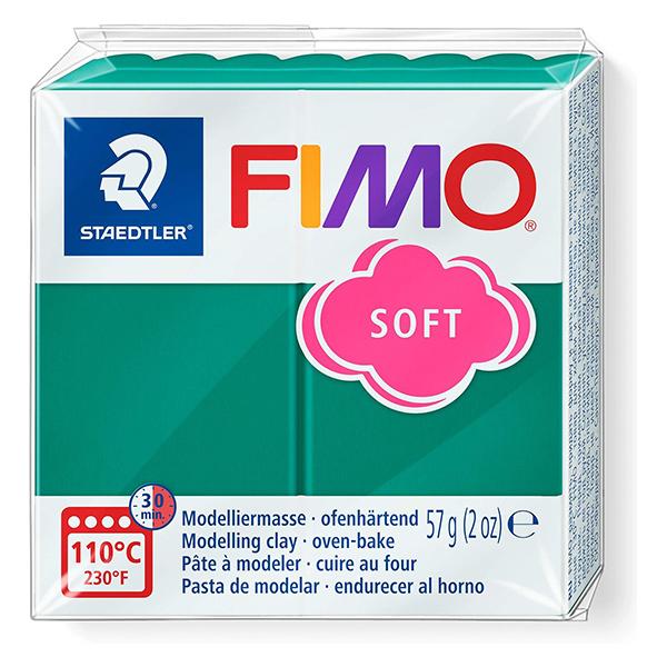 樹脂粘土 『FIMO SOFT (フィモソフト) 56g 8020-56 エメラルド』 STAEDTLER Noris Club ステッドラー ノリスクラブフィモは、ご家庭のオーブンで簡単に作品が作れる、樹脂粘土です。温度設定したオーブン（...