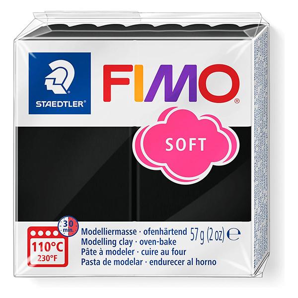 樹脂粘土 『FIMO SOFT (フィモソフト) 56g 8020-9 ブラック』 STAEDTLER Noris Club ステッドラー ノリスクラブフィモは、ご家庭のオーブンで簡単に作品が作れる、樹脂粘土です。温度設定したオーブン（11...