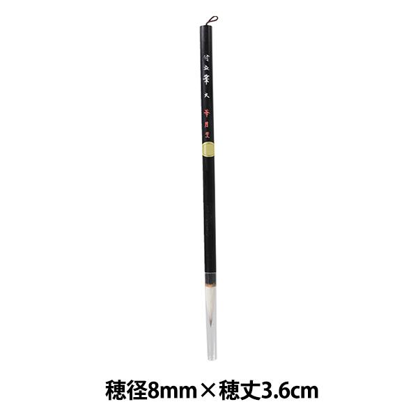 安定して穂先が良く効き、タッチの変化が出し易い黒軸の付立筆です。水墨画や日本画の線や画を描くのに最適です。[画材 道具 ふで 絵具 水彩 日本画 水彩画 俳画 水墨画 書画 附立筆]◆サイズ(約):穂径8mm×穂丈3.6cm◆入数:1本入り