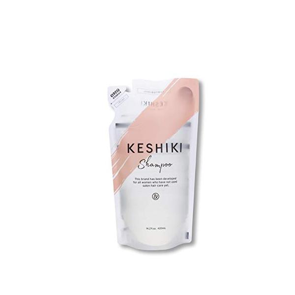 サイズ：つめかえ 420ml（420g）KESHIKI(ケシキ) シャンプー 詰め替え 420mL『 サロン シャンプーの入門版。』(美容室/美容院/アミノ酸/いい香り/美容液/天然由来成分) シャボンムスク ホワイト つめかえ 石けん 1...