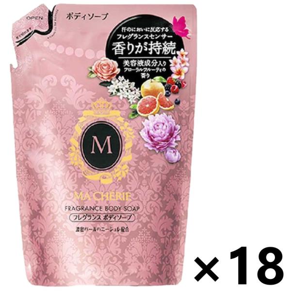 ■マシェリ独自のフレグランスセンサー機能で不快なにおいを心地よい香りにするボディソープ。■甘くさわやかなフローラルフルーティの香りが持続します。■るおい成分 濃密パールハニージュレＢＸ配合■成分を厳選したマシェリの肌へのこだわり■詰め替え用