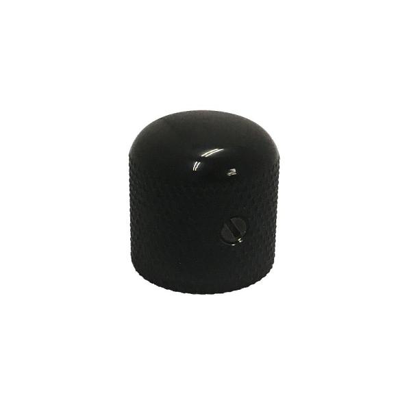 国内生産品(GOTOH製)ブラス素材の横ネジ式ドームトップメタルノブ(ブラック)インチまたはミリサイズスプリットシャフトおよびミリサイズソリッドシャフトに適合※6.35ミリ径（1/4インチ）のソリッドシャフトには適合しません