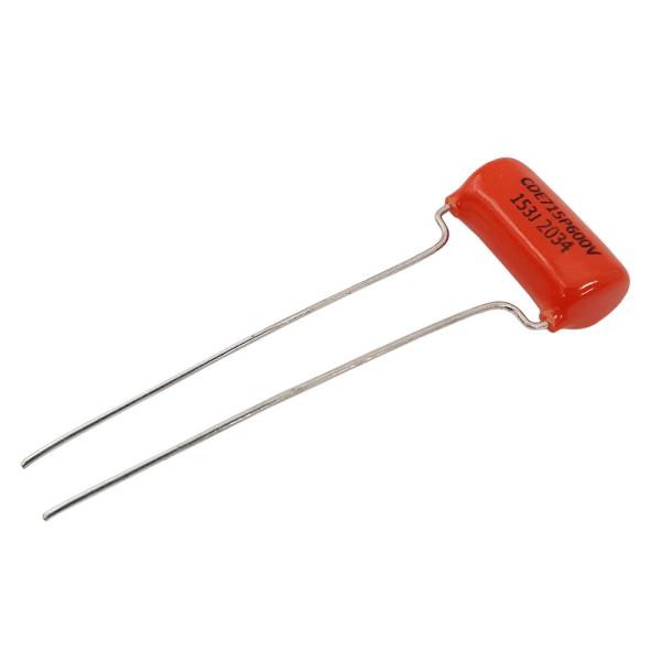 オレンジドロップ(Orange Drop)の中で最もスタンダードな715Pシリーズ　ポリプロピレンフィルム　-55〜85℃　誤差±10％　容量値0.015uF(153)　耐圧600V