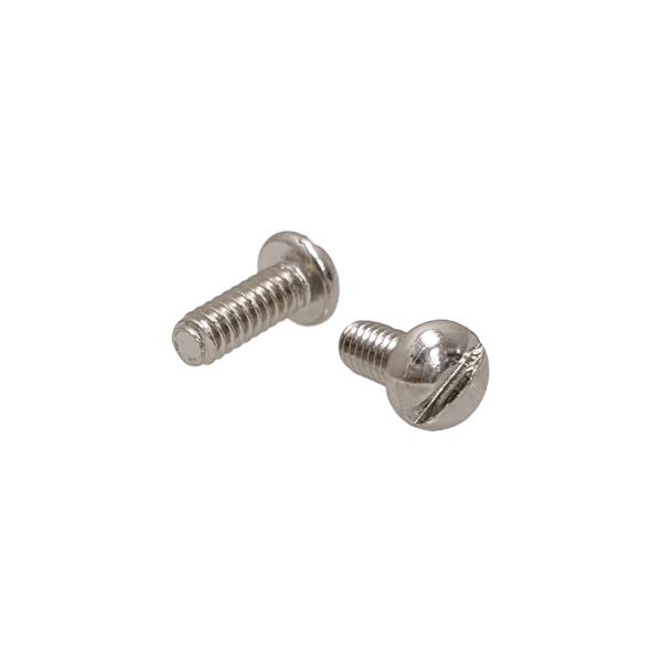 初期のテレキャスターに採用されていたマイナス頭の(CRLやOAKなどの)インチ規格レバースイッチ用ネジ。ネジ頭はラウンド(なべ)となります。#6-32UNC × 3/8"(直径：約3.5mm×長さ：約9.5mm)、ニッケルフィニッシュ、2本...