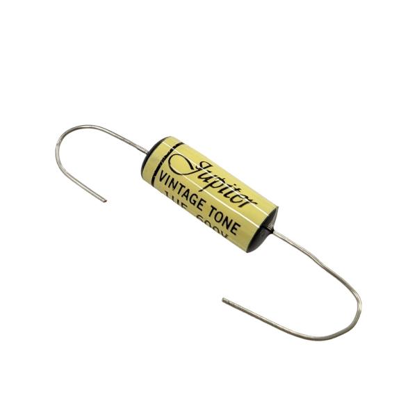 Astron Yellow Molded のレプリカトーンキャパシター0.1uF/600VDC　φ11×29ギターアンプ回路、ギター本体のトーン回路のリペア・カスタムパーツとして。また1960年代以降のビンテージアンプ、ビンテージギタートー...
