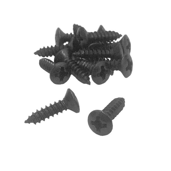 ・ミリサイズのフェンダータイプピックガード・プレート用ビス・ブラック・15本入り【日本製】