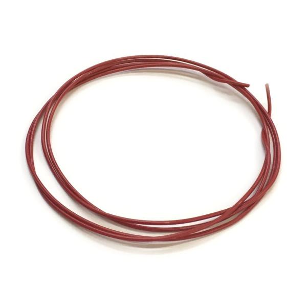 ギター、ベース、エフェクターを始めとして、アンプやオーディオ機器などにも最適なベルデン社製の内部配線用リード線MIL-SPEC.(米軍軍用規格)適合品AWG22撚線(銅-錫めっき)、耐圧600V、耐熱105度1mカット品、レッド