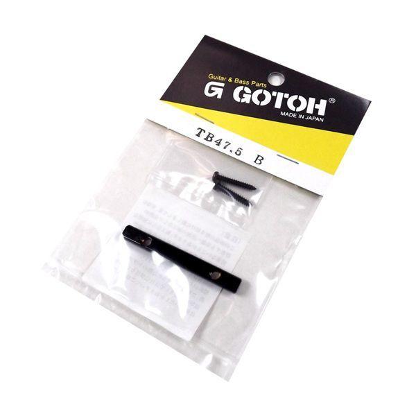 GOTOH製、ギター・ベース兼用バータイプストリングガイドブラックフィニッシュ、取り付けネジ付き