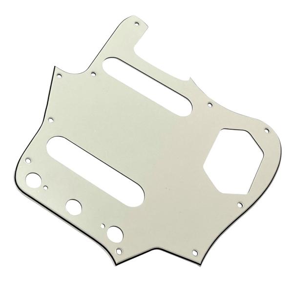 62年式、エイジドホワイト3PLY、インチ規格品Fender USA互換品現行USA '62 Jaguar Pickguardを元に製作された商品となります。□主な適合モデル現行Fender USA JGモデル(ご注意)●年代や個体差に起因...