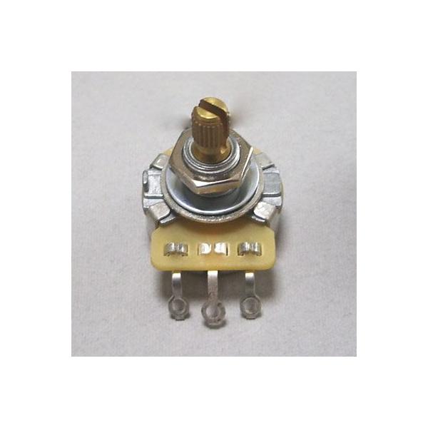 抵抗体にあたるカーボンに特殊銀素材をミックスすることで、過去CTS社製ポットの最大の課題であるボリューム０時の“音もれ”をなくしました。インチサイズ、Aカーブ、500KΩ