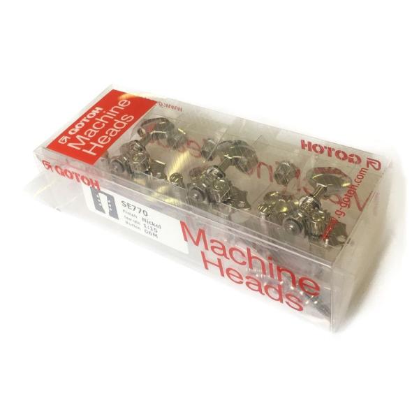 オープンギアウェバリータイプの両連ペグマーチンやギブソンのサザンジャンボ等に使用されているものと同タイプのモデルペグポストの軸ブレ防止に効果的なROCK-SOLID STRING POST搭載モデルギア比　1：15ニッケルフィニッシュ両連L...