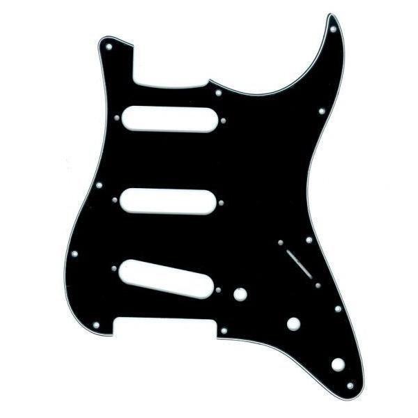 日本製ストラト(STD/70's)用ピックガード72年式11穴タイプ、ブラック3PLY、インチ規格品現行USA Standardモデルを元に製作□主な適合モデルAmerican Series/Standard/Deluxe/Select/S...