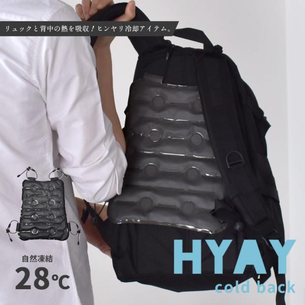 ■採寸[単位(cm)]上側の幅/約200mm下側の幅/約240mm高さ/約300mm重量/約280g※上記サイズは、実際に同一の商品を採寸した結果です。■ブランド：HYAY ヒヤイ■アイテム：冷感パッド■商品名：コールドバック■性別：メンズ...