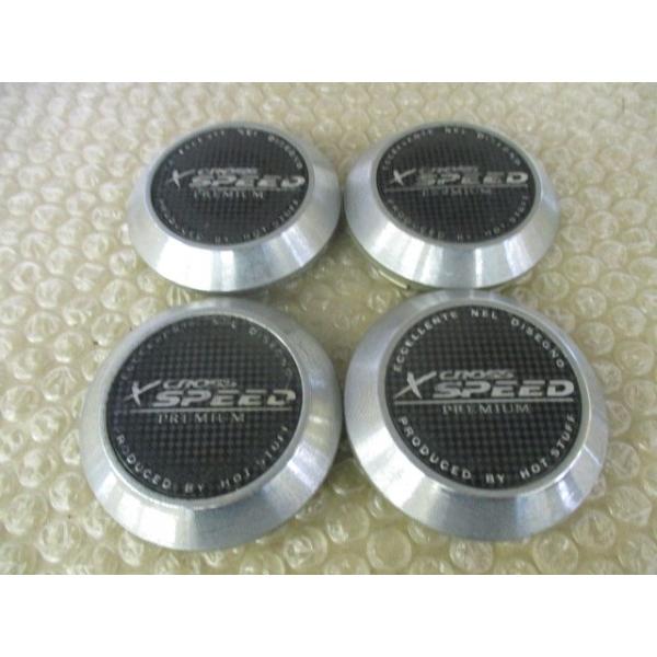 HOT STUFF ホットスタッフ X CROSS SPEED クロススピード アルミホイール用 中古センターキャップ 4個/4枚