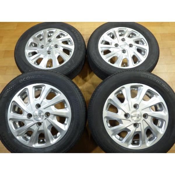 軽四 溝有り! BADX DOS タービン2 ホイール タイヤ 4本 13インチ 155/65R13 2023年/2021年 ワゴンR ラパン アルト ムーヴ ミラ ハイゼット