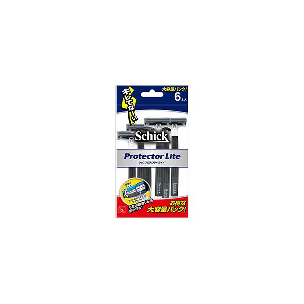 ▼5000円以上送料無料　(但し沖縄県、離島などは別途送料負担があります)　　　シック　プロテクターライト　６本入はキレてなーいが目印、セーフティーワイヤー付き２枚刃で、安心・安全シェービング。６本入り。 【4891228313456】