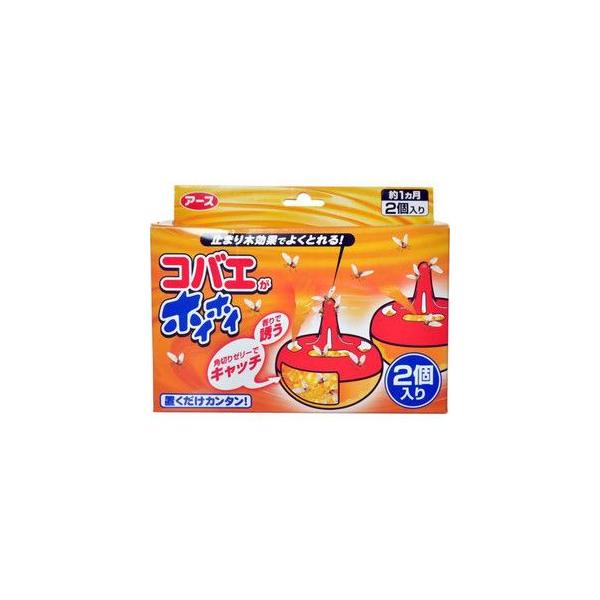 ▼5000円以上送料無料　(但し沖縄県、離島などは別途送料負担があります)　　　　アース製薬　コバエがホイホイ　２個入りは置くだけカンタン、香りで誘って捕獲するコバエとり器です。コバエが好む誘引成分をゼリーに含有しています。角切りゼリーがコ...