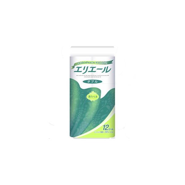 大王製紙  エリエールトイレットティシューダブル１２個入りは柔軟剤技術で、ふっくらやわらかな肌ざわり。パルプ１００％。リラックス感のある香り（天然ハーブオイル配合）。　【4902011729245】