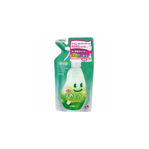 ▼5000円以上送料無料　(但し沖縄県、離島などは別途送料負担があります)　　　　ライオン　ルックまめピカトイレのふき取りクリーナー詰替１９０ＭＬはトイレットペーパーがボロボロにならない。毎日のサッとひと拭きに使いやすいトイレのふき取りクリ...