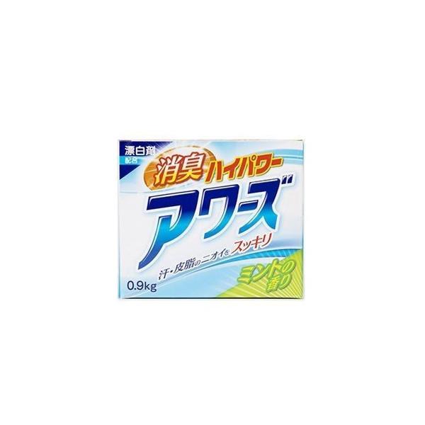 ▼5000円以上送料無料　(但し沖縄県、離島などは別途送料負担があります)　　　ロケット石鹸 洗濯洗剤 粉末 消臭ハイパワー アワーズ ミントの香り 0.9kgは漂白剤配合の洗濯洗剤です。汗・皮脂のニオイもスッキリ。　【4903367303...