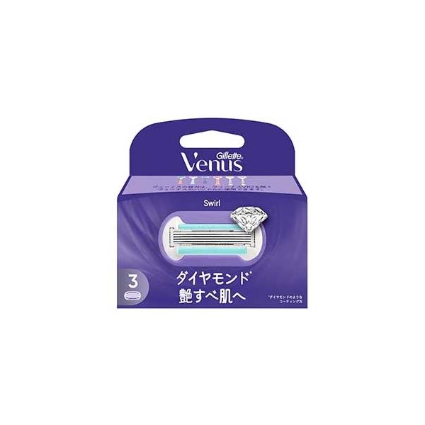 ▼5000円以上送料無料　(但し沖縄県、離島などは別途送料負担があります)　　　Ｐ＆Ｇ　ジレット ヴィーナス 艶すべ肌 替刃 ３個入はお肌を保護するグライドジェルでびっくりする剃り心地の替刃です。なめらかシェービングスキンクッションが剃って...