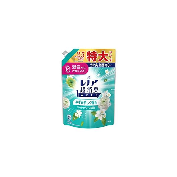 ▼5000円以上送料無料　(但し沖縄県、離島などは別途送料負担があります)　　　Ｐ＆Ｇ　レノア　超消臭１ｗｅｅｋ　みずみずしく香るフレッシュグリーンの香りつめかえ用特大サイズ７７０ｍｌは洗濯洗剤における最大の消費者ニーズでもあるニオイ悩みに...