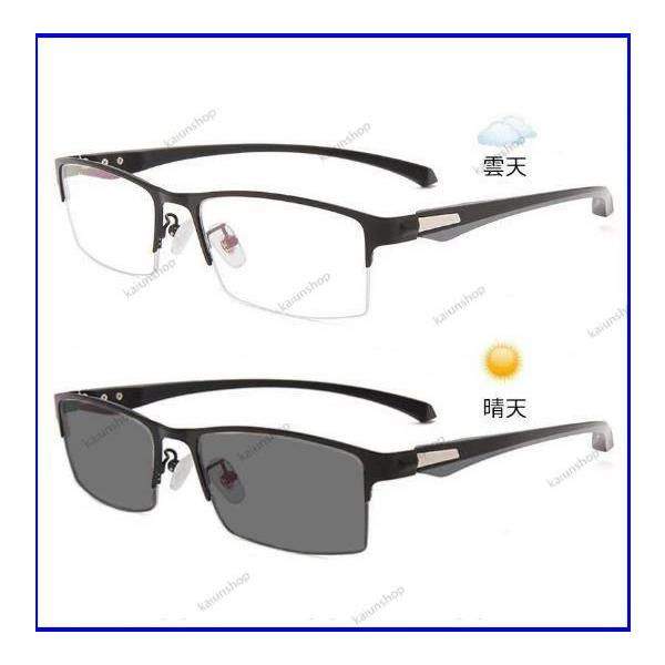 商品仕様レンズ素材フレーム素材：金属重量：約21.4g包装：美しい眼鏡の箱で包装されている適用対象：メンズサイズ：写真にご参考特徴：ブルーライトカット、変色レンズ※レンズの濃度(変色)にかかわらず、紫外線をほぼ100%カットし、有害な光線か...
