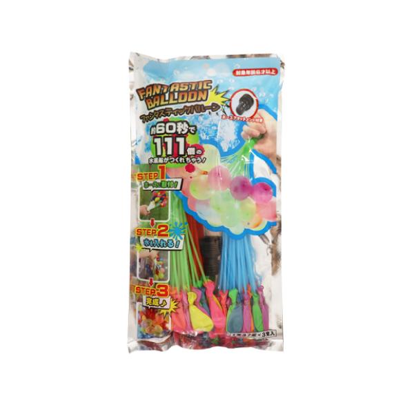 【送料無料】/水風船/一気に作れる/ホースに取付/水遊び/大量【商品説明】●約60秒で111個の水風船が作れます。●ホースアタッチメント付。●対象年齢6才以上