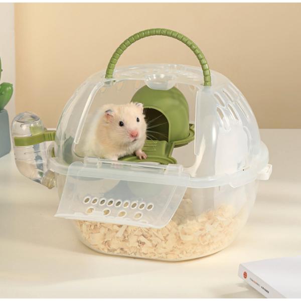 サイズ：29*20*18cm付属品：ふた 携帯部品 巣 フードボウル スライド プラットフォーム 水飲み器 スナップ ケージボトム ランニングホイール適用ゴールデンハムスター ドワーフハムスターなどのハムスター類 チンチラ モルモット リス...