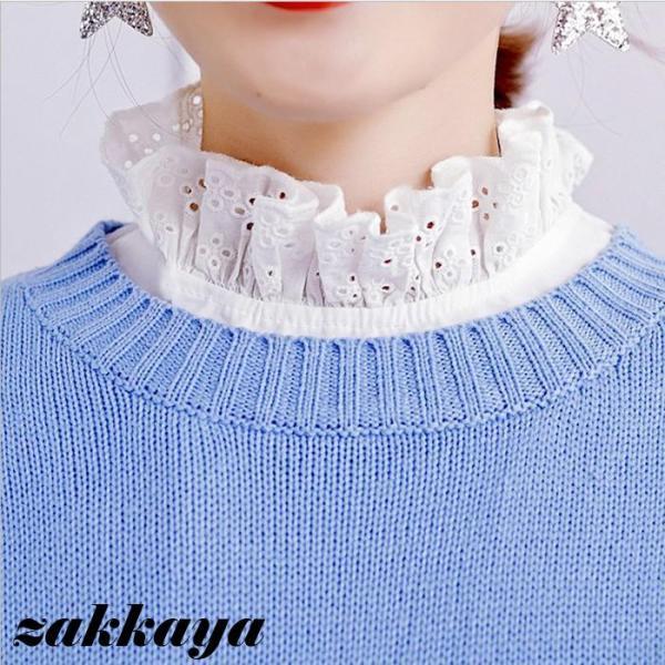 【素材】コットン【サイズ】Free(S/M/L)首周り42cm採寸方法によって多少誤差が発生致します。ご容赦ください。【お色】画像をご参照ください。色合いはモニター環境により若干の誤差が出ます。付け襟 つけ襟 つけ衿 フリル レース スタン...