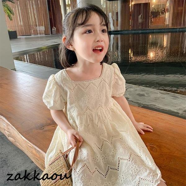 子供 レースワンピース ワンピース 子供ドレス 半袖ワンピース 膝丈ワンピース 女の子 キッズ 子供 子供ワンピース 結婚式 発表会 日常服 ふんわりボリュームたっぷりおしゃれなレースワンピースこれ１枚でお着替えもラクチン♪夏のいちおしアイ...