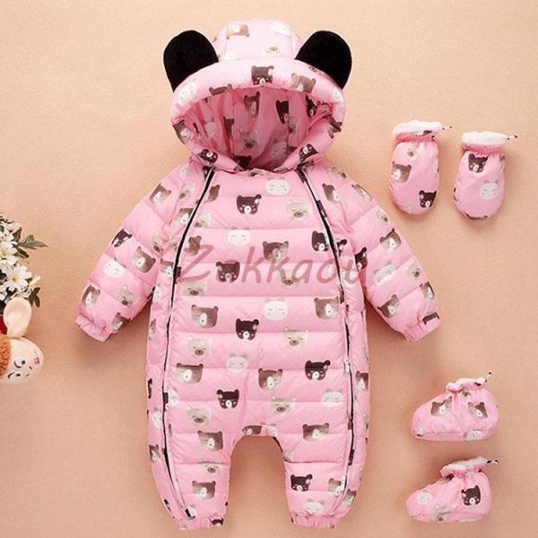 ■ 品名：ベビーダウンコート■ 素材：ポリエステル ■ 充填物：コットン■ カラー：全4色■ サイズ：73-100■ 季節：秋/冬人気検索キーワード：ベビー ロンパース 子どもダウンコート カバーオール ジャンプスーツ フード付き 防寒アウ...