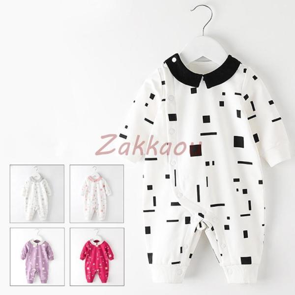 ■ 品名：ベビーロンパース■ 素材：綿95％+ポリエステル5%■ カラー：全5色■ サイズ：59-90■ 季節：春、秋人気検索キーワード：秋冬　ロンパース ベビー つなぎ 新生児 幼児 女の子 男の子 ジャンプスーツベビー服 赤ちゃん 着ぐ...