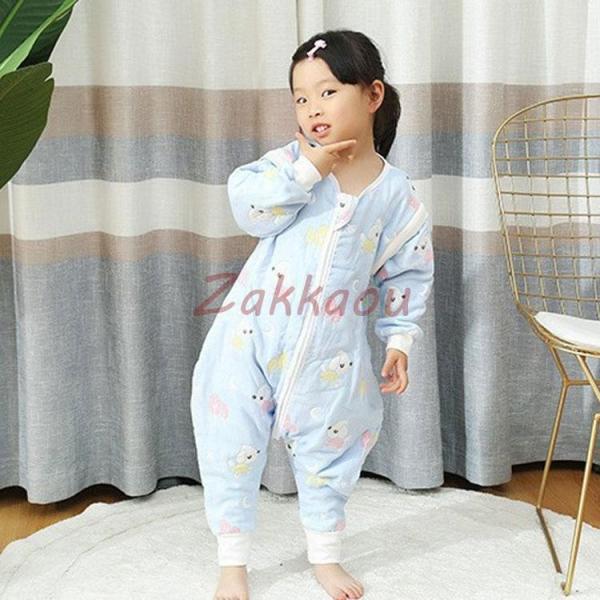 【品名】:ベビー用寝袋【素材】:コットン 【カラー】：全4色【サイズ】：70-100【季節】:春、秋人気検索キーワード：スリーパー ガーゼ メッシュ 赤ちゃん ハンスパンプキン 夏用クールスリーパー ジッパー型 ベビー キッズ ガーゼ スリ...