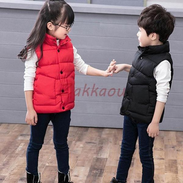 ■品名：キッズ中綿ベスト■素材：ポリエステル■カラー：全3色■サイズ：100〜160■充填物:ポリエステル人気検索キーワード：子供服 女の子 男の子　子供コート中綿コート ジャケット キッズコート 90 100 110 120 130 14...