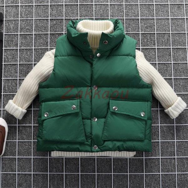 ■品名：キッズ中綿ベスト■素材：ポリエステル■カラー：全4色■サイズ：110〜150■充填物:ポリエステル人気検索キーワード：子供服 女の子 男の子　子供コート中綿コート ジャケット キッズコート 90 100 110 120 130 14...