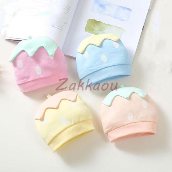 ■品名: ベビー帽子■素材:コットン ■カラー：全4色■サイズ：F■年齢:0-3ヶ月■季節：春、夏、秋
