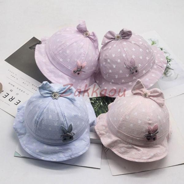 ■品名: ベビー帽子■素材:コットン ■カラー：全4色■サイズ：頭周り46-48cm■年齢:6-12ヶ月■季節：春、夏、秋