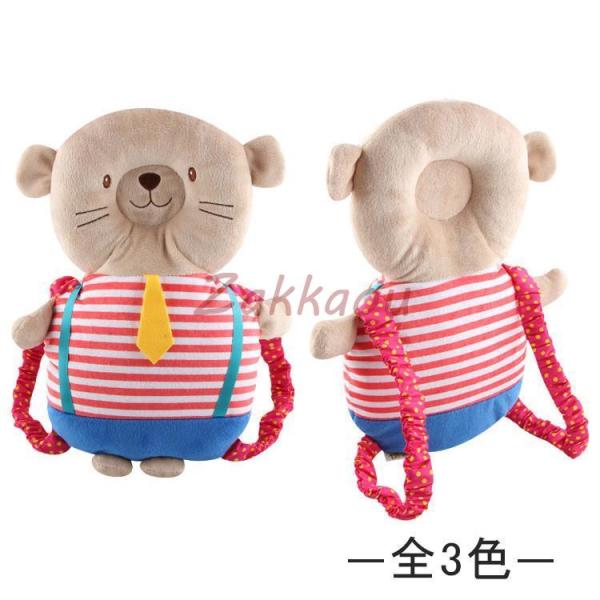 ■品名：ベビー頭保護クッション■素材：表地（ポリエステル） 充填物（PP綿）■カラー：全3色■サイズ：34*19.5CM■適応年齢：6ヶ月-24ヶ月人気検索キーワード：赤ちゃん 転倒防止 ごっつん防止 リュック 柔らか はち キッズ 乳幼児...