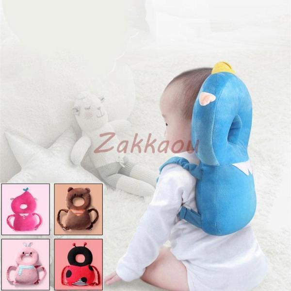 ■品名：ベビー頭保護クッション■素材：表地（ポリエステル） 充填物（ポリエステル）■カラー：全6色■サイズ：27*19CM■適応年齢：5ヶ月〜24ヶ月人気検索キーワード：赤ちゃん 転倒防止 ごっつん防止 リュック 柔らか はち キッズ 乳幼...