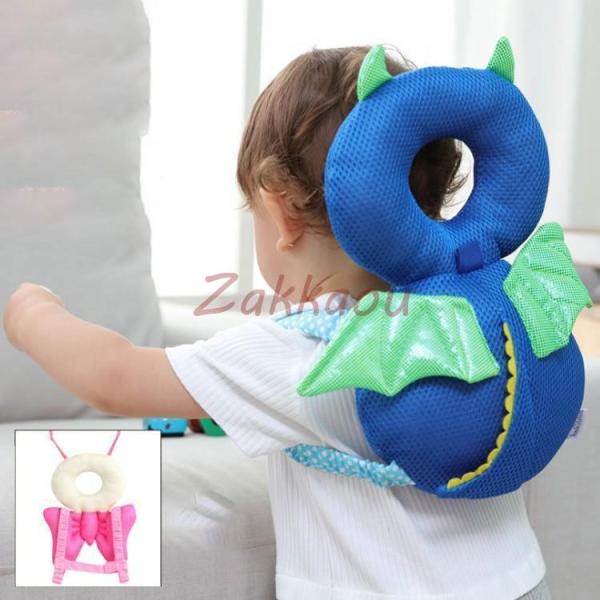 ■品名：ベビー頭保護クッション■素材：表地（ポリエステル） 充填物（ポリエステル）■カラー：全2色■サイズ：32*19CM■適応年齢：5ヶ月〜24ヶ月人気検索キーワード：赤ちゃん 転倒防止 ごっつん防止 リュック 柔らか はち キッズ 乳幼...