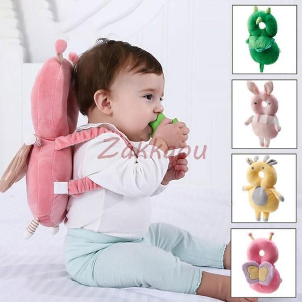 ■品名：ベビー頭保護クッション■素材：表地（ポリエステル） 充填物（PP綿）■カラー：全5色■サイズ：35*20CM■適応年齢：5ヶ月〜24ヶ月人気検索キーワード：赤ちゃん 転倒防止 ごっつん防止 リュック 柔らか はち キッズ 乳幼児 頭...