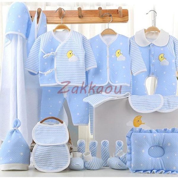 ■ 品名：ベビー洋服セット■ 素材：綿混紡■ カラー：全3色■ サイズ：59-73■ セット内容：15/17/22/24点セット■ 季節：オールシーズン人気検索キーワード：新生児肌着セット　敏感肌 オーガニック コットン ベビー服 ギフト ...