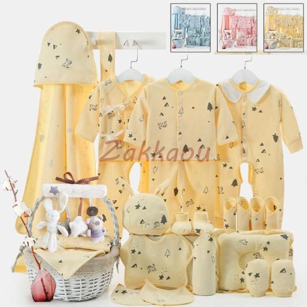 ■ 品名：ベビー洋服セット■ 素材：綿混紡■ カラー：全3色■ サイズ：59-73■ セット内容：21点セット■ 季節：オールシーズン人気検索キーワード：新生児肌着セット　敏感肌 オーガニック コットン ベビー服 ギフト ベビー用品 コンビ...